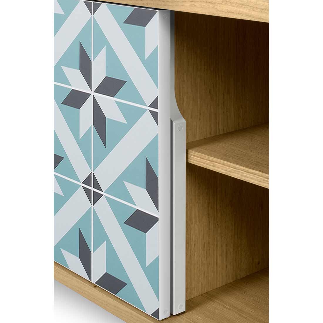 TEMAHOME Dann Highboard 135x45x152cm Eiche/Bunt